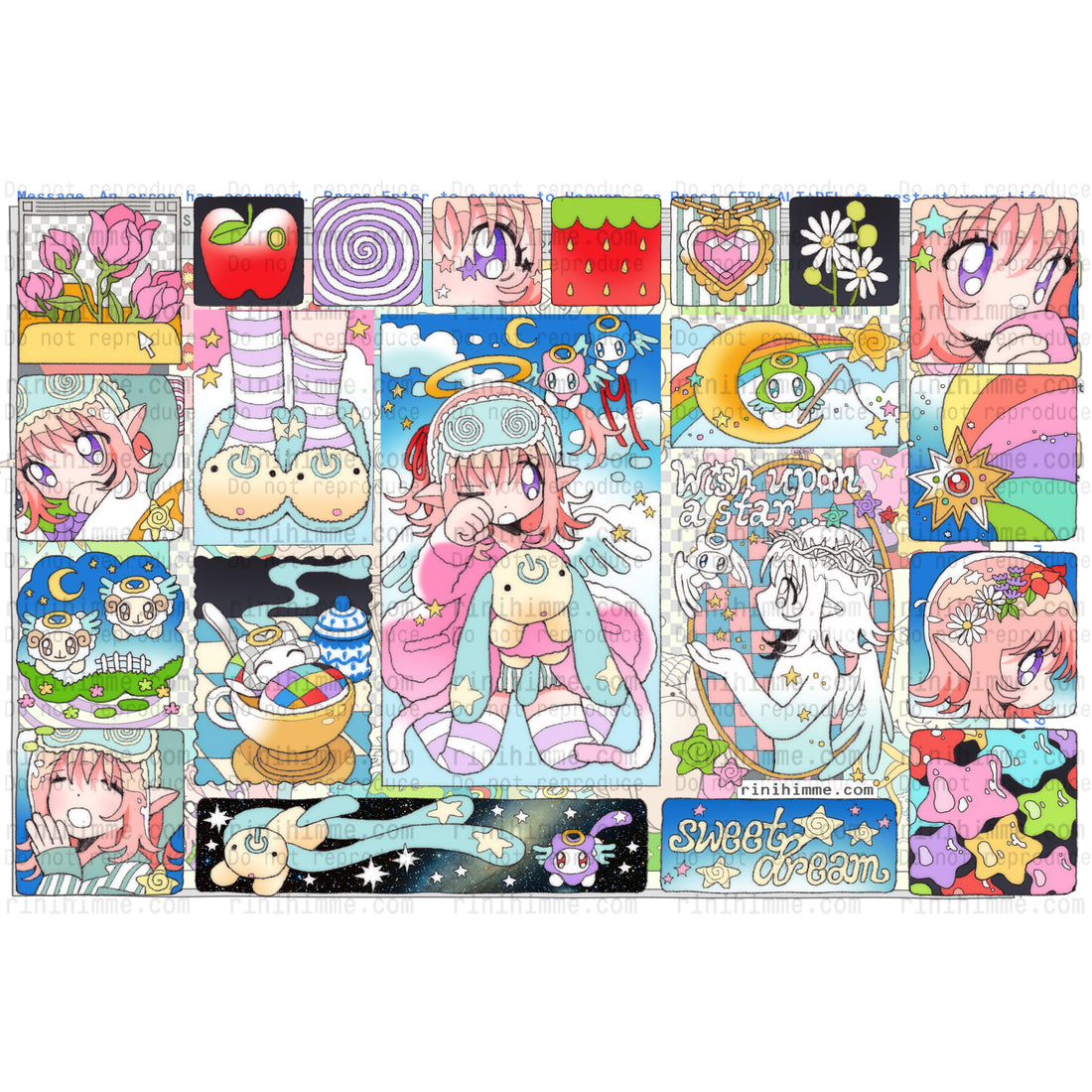 guardian angel sticker sheet – rinihimme